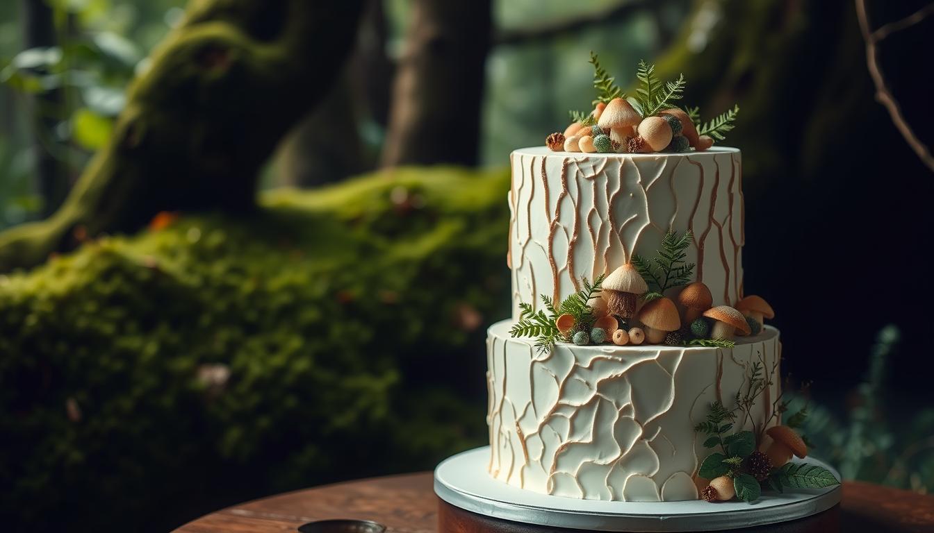 Woodland-Themed Simple Cake Designs with Buttercream